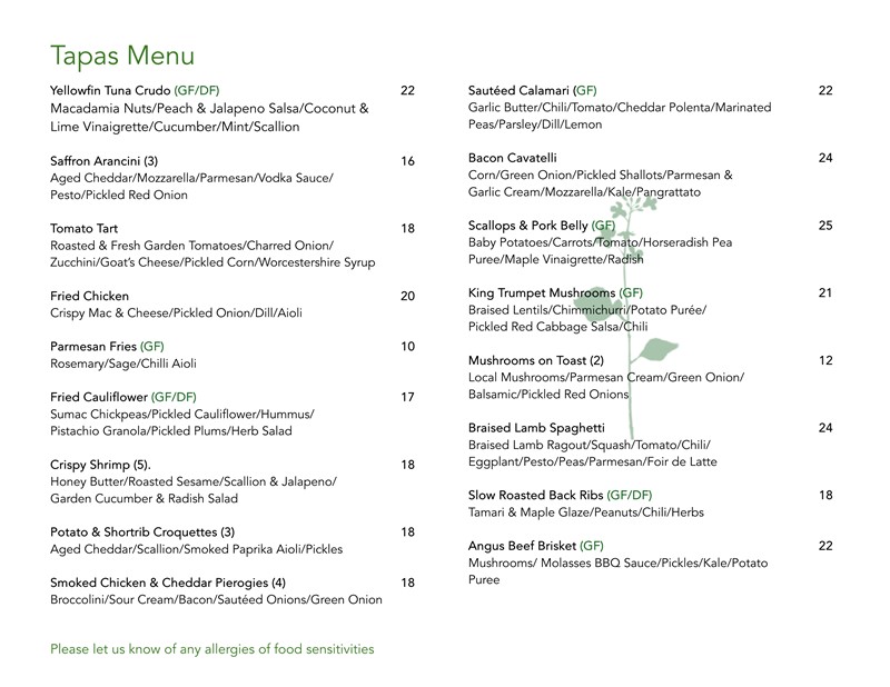 Wednesday Night Tapas